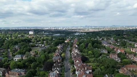 Aerial view of Wimbledon village, Wimbl... | Stock Video | Pond5