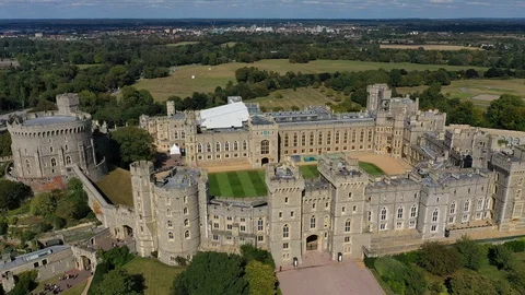 Aerial view of Windsor Castle, royal res... | Stock Video | Pond5