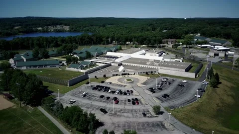 Aerial view of "York Correctional Instit... | Stock Video | Pond5