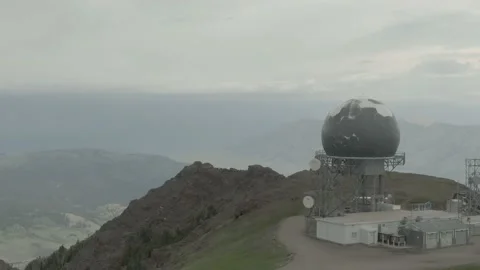 Aerial/Drone - Mountain Top Radar Dlog w... | Stock Video | Pond5