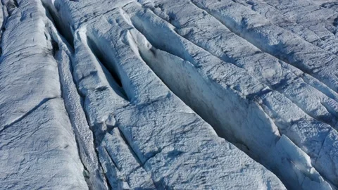 AerialTop View Glacier Ice Flow Texture ... | Stock Video | Pond5