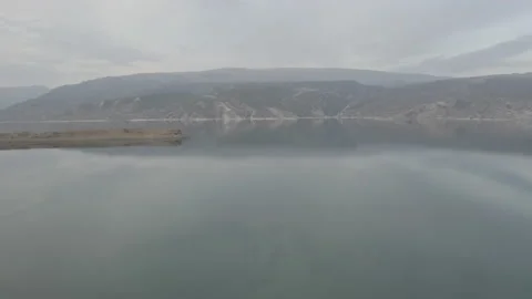 Aerila top view of the lake in the mount... | Stock Video | Pond5