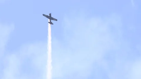 Aerobatic display: airplane various mane... | Stock Video | Pond5