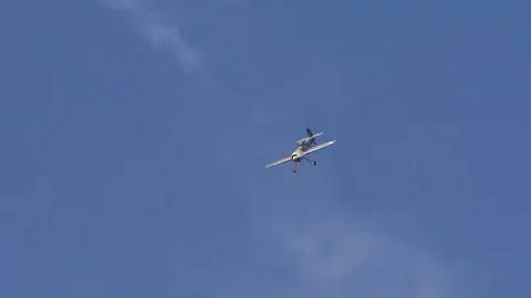 Aerobatic display: airplane various mane... | Stock Video | Pond5