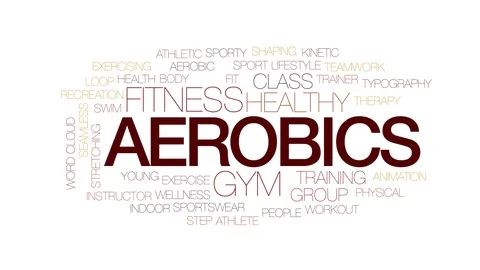 Aerobics animated word cloud, text desig... | Stock Video | Pond5