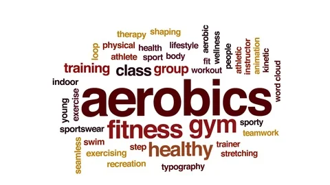 Aerobics animated word cloud, text desig... | Stock Video | Pond5