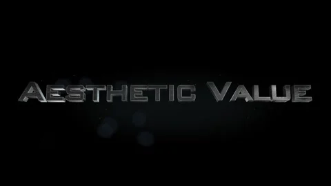 Aesthetic Value title metal text on blac... | Stock Video | Pond5