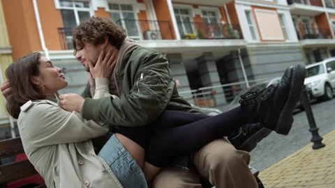 Affectionate couple caressing each other... | Stock Video | Pond5