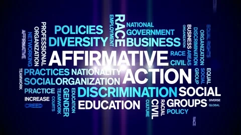 Affirmative Action animated word cloud,d... | Stock Video | Pond5