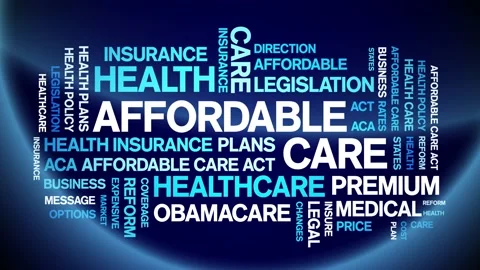 Affordable Care animated word cloud,desi... | Stock Video | Pond5