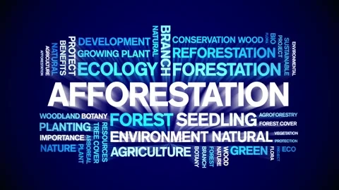 Afforestation animated word cloud,animat... | Stock Video | Pond5