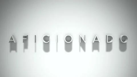 Aficionado 3D title animation text with ... | Stock Video | Pond5