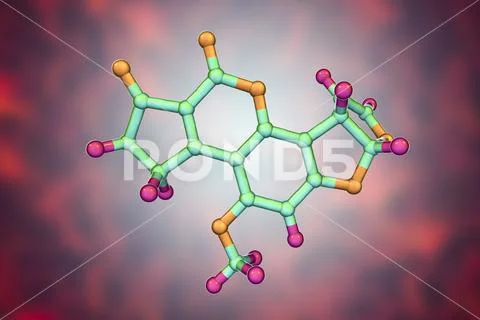 Aflatoxin B1 molecule, a toxin produced by fungi Aspergillus ~ Clip Art ...