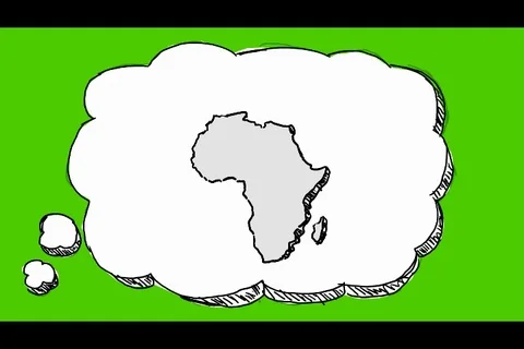 Africa - Hand-Drawn Animation - thinking... | Stock Video | Pond5