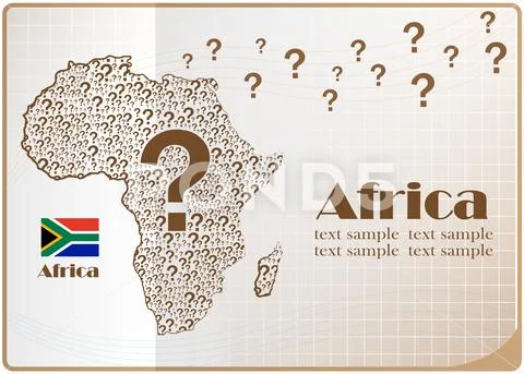 Africa map flag made from question mark.: Royalty Free #162013734
