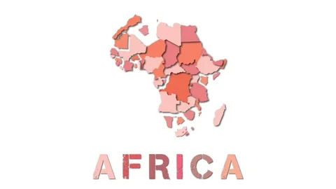 Africa map with paper regions. Animated ... | Stock Video | Pond5