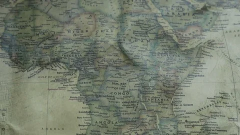 Africa Paper Map | Stock Video | Pond5