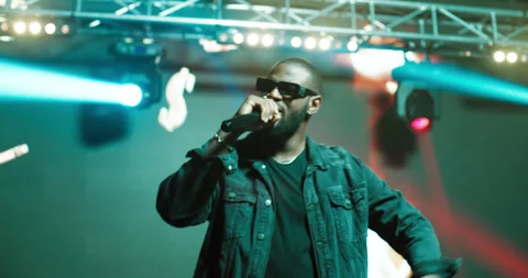 African-American Black rap artist perfor... | Stock Video | Pond5