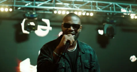 African-American Black rap artist perfor... | Stock Video | Pond5