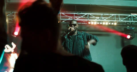 African-American Black rap artist perfor... | Stock Video | Pond5