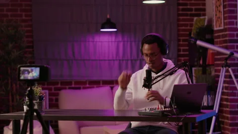 African american content creator recordi... | Stock Video | Pond5