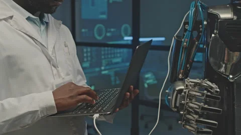 African American Engineer Working on Lap... | Stock Video | Pond5