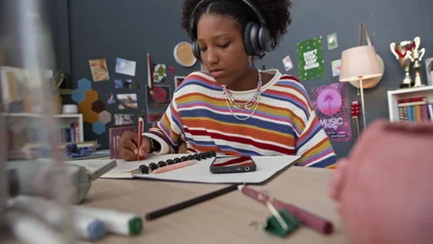 African American Gen Z Girl Getting Dist... | Stock Video | Pond5