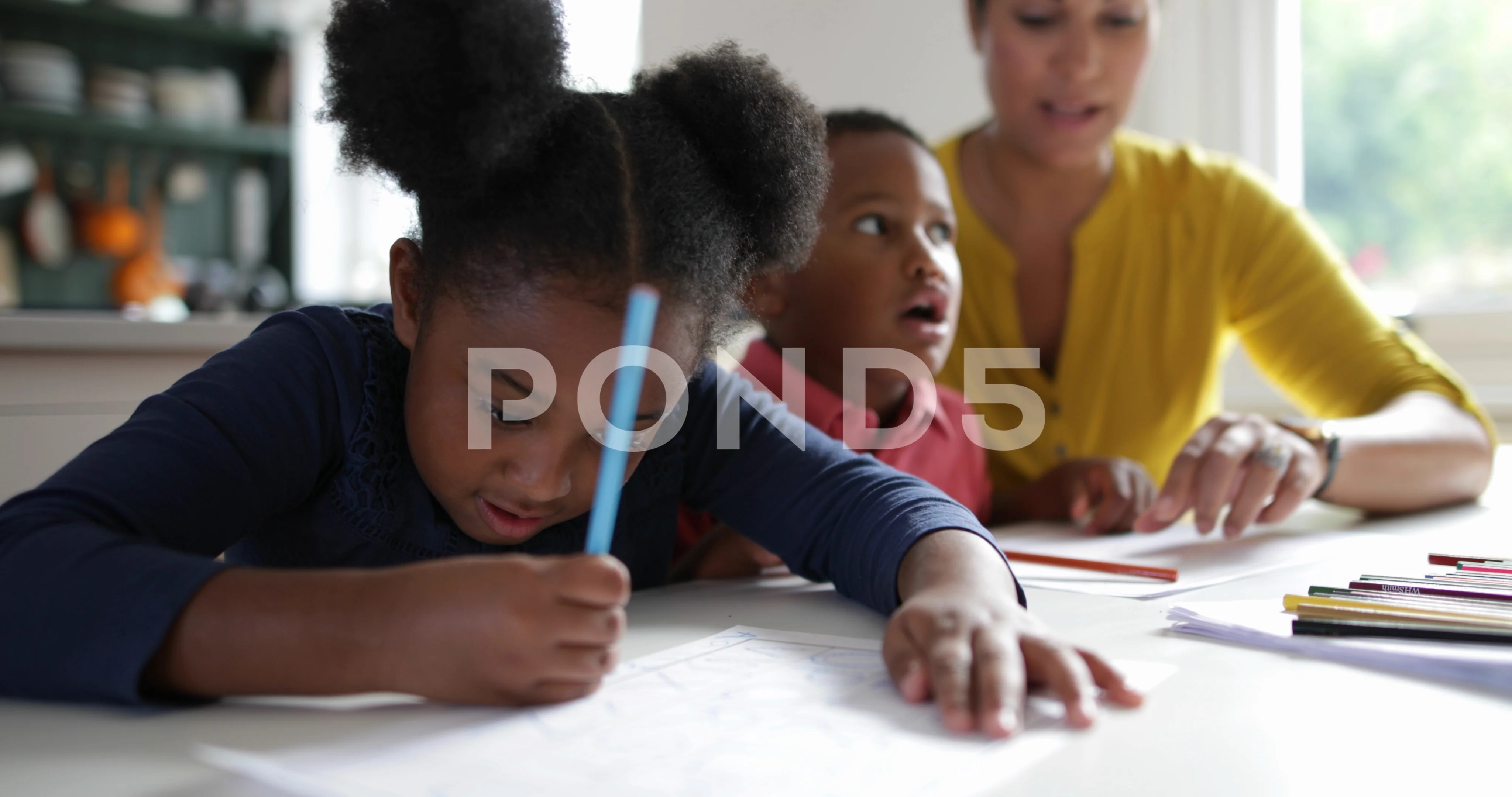 Black Kids Doing Homework