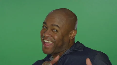 African American man acting goofy, on a ... | Stock Video | Pond5