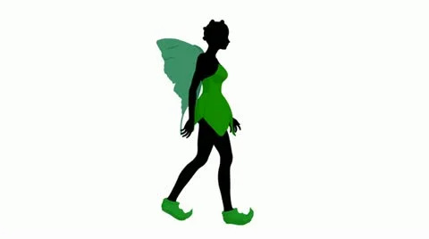 african american tinker bell walking on ... | Stock Video | Pond5