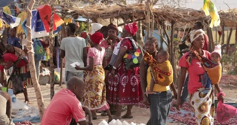 African busy Crowd of people walking in ... | Stock Video | Pond5