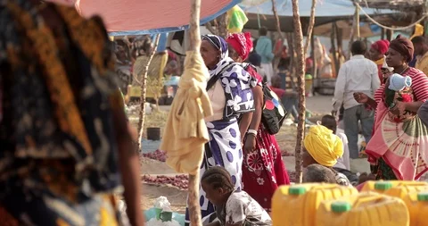 African busy Crowd of people walking in ... | Stock Video | Pond5