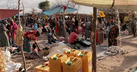 African busy Crowd of people walking in ... | Stock Video | Pond5