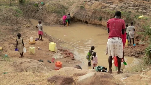 Africa Dirty Water Stock Footage ~ Royalty Free Stock Videos | Pond5