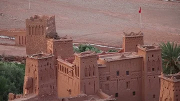 African desert scenic city Ait-Ben-Haddo... | Stock Video | Pond5