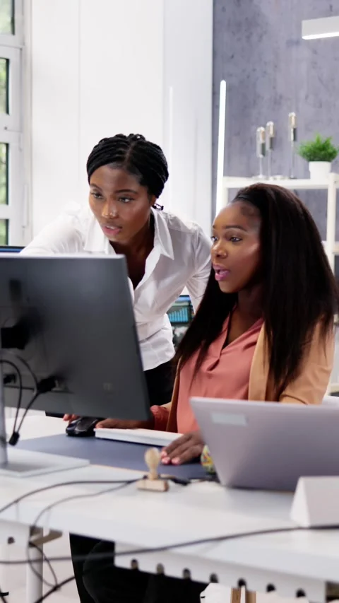 African Financial Data Analysts Using Da... | Stock Video | Pond5