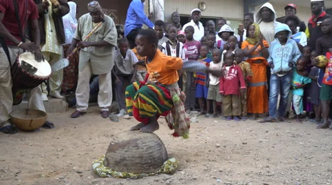 African folk dance show in Dakar slum - ... | Stock Video | Pond5