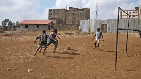 African/ Kenyan kids playing with metal ... | Stock Video | Pond5