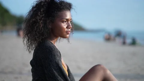 African lady travel ping and relaxing in... | Stock Video | Pond5