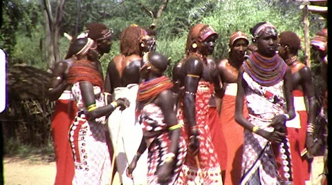 African Maasai Tribe Jumping Dance Vinta... | Stock Video | Pond5