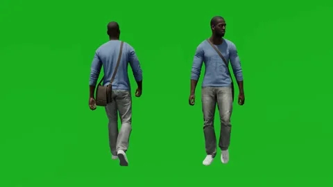 African man against green screen 3d acti... | Stock Video | Pond5