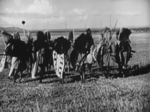African men performing tribal war dance ... | Stock Video | Pond5