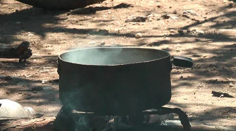 African native tribes - Himba cooking f... | Stock Video | Pond5