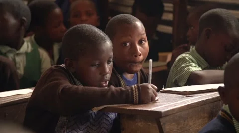 African School Children Writing in Kabal... | Stock Video | Pond5