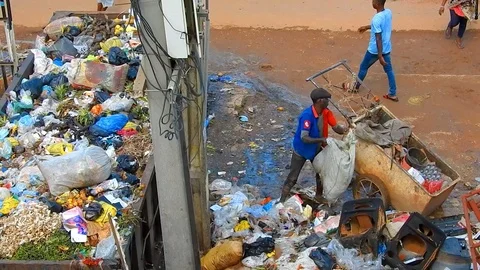 African Trash Sorting | Stock Video | Pond5