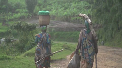 African Women Carrying Things on Their H... | Stock Video | Pond5