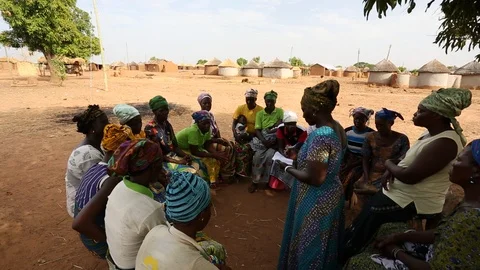 African Women's community meeting in Gha... | Stock Video | Pond5