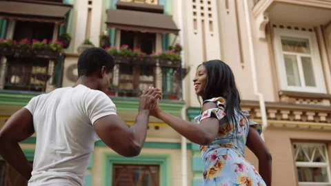 Afro couple dancing on street. African d... | Stock Video | Pond5