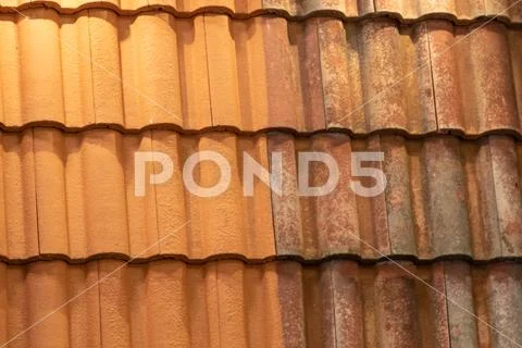 Before after roof restoration tiles half clean and dirty after ...