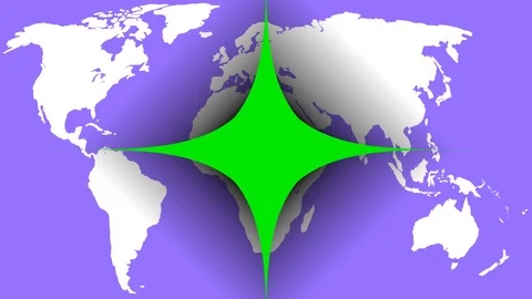 After split of world map,green screen ap... | Stock Video | Pond5